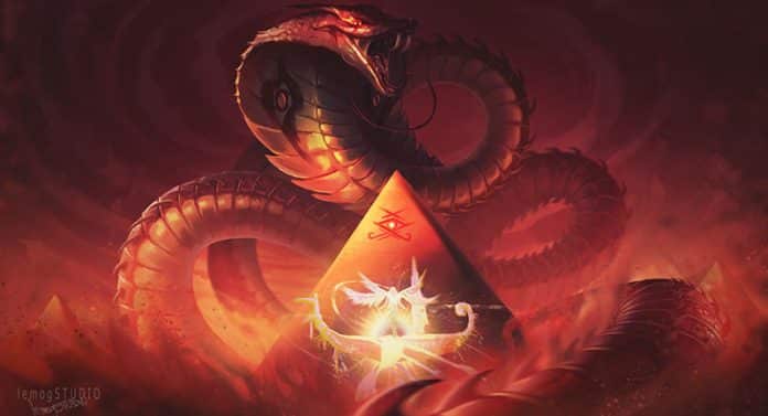 Le serpent dragon Apophis : dieu du mal et des ténèbres dans la ...